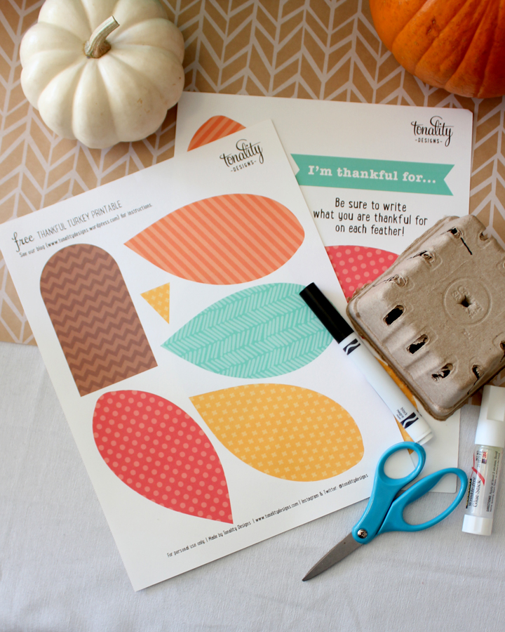 Thankful Turkey Kids Craft - Tonality Designs