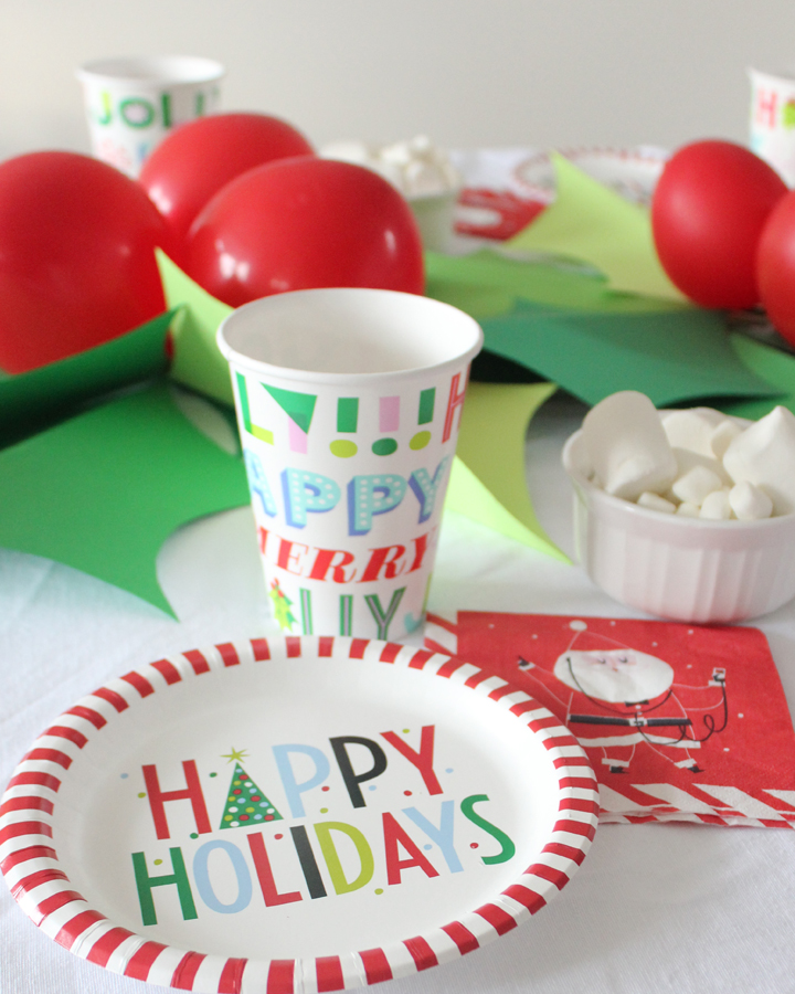 Christmas Kids Table with DIY Holly Table Runner - Tonality Designs