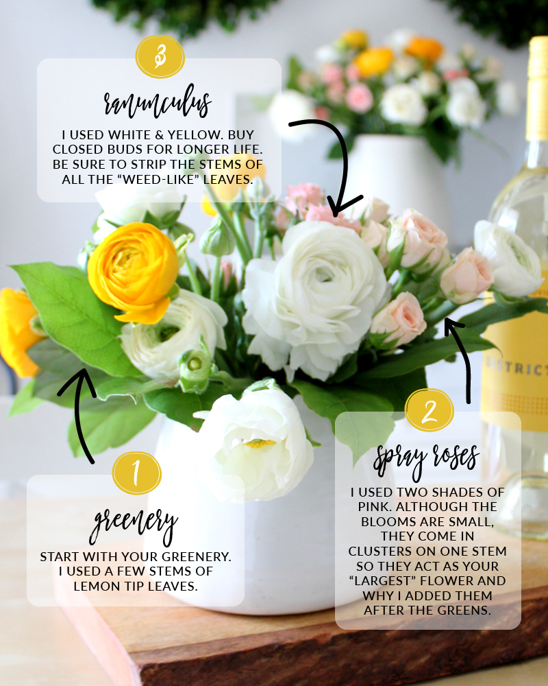 DIY Spring Floral Arrangements in 3 Sizes - Tonality Designs