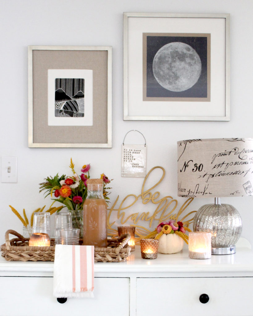 DIY Faux-Etched Fall Leaves Pitcher - Tonality Designs