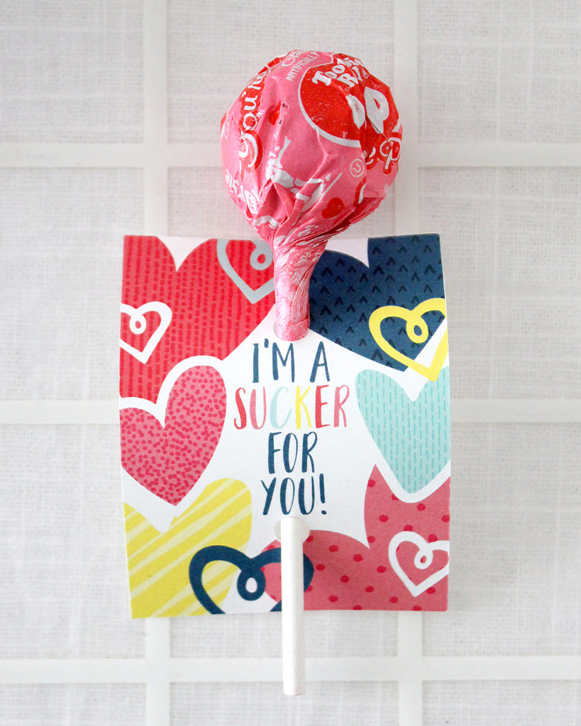 "I'm a Sucker for You" Classroom Valentines Printable - Tonality Designs