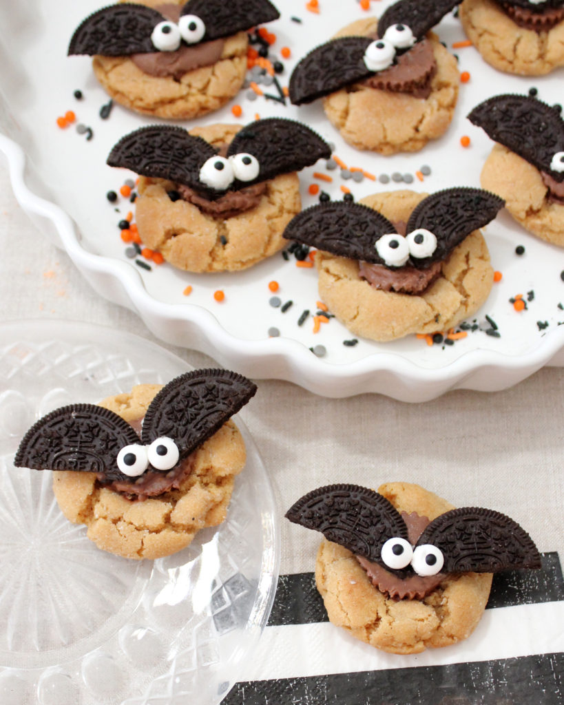 Halloween Bat Cookies: Peanut Butter Blossoms with a Twist - Tonality ...