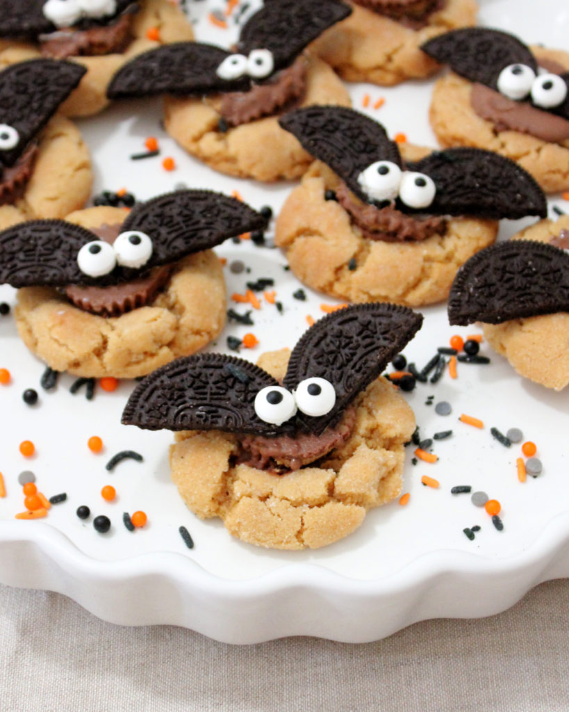 Halloween Bat Cookies: Peanut Butter Blossoms with a Twist - Tonality ...